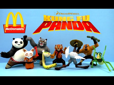 2008 Mcdonald S Dreamworks Kung Fu Panda Movie Set Of 8 Happy Meal Kids