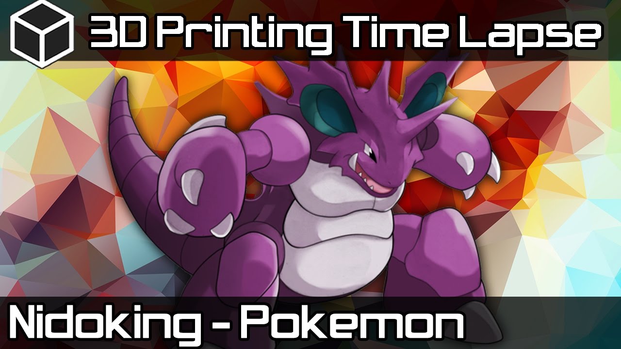 3d Printing Time Lapse Blue Nidoking Pokemon Ic3d Pla Filament