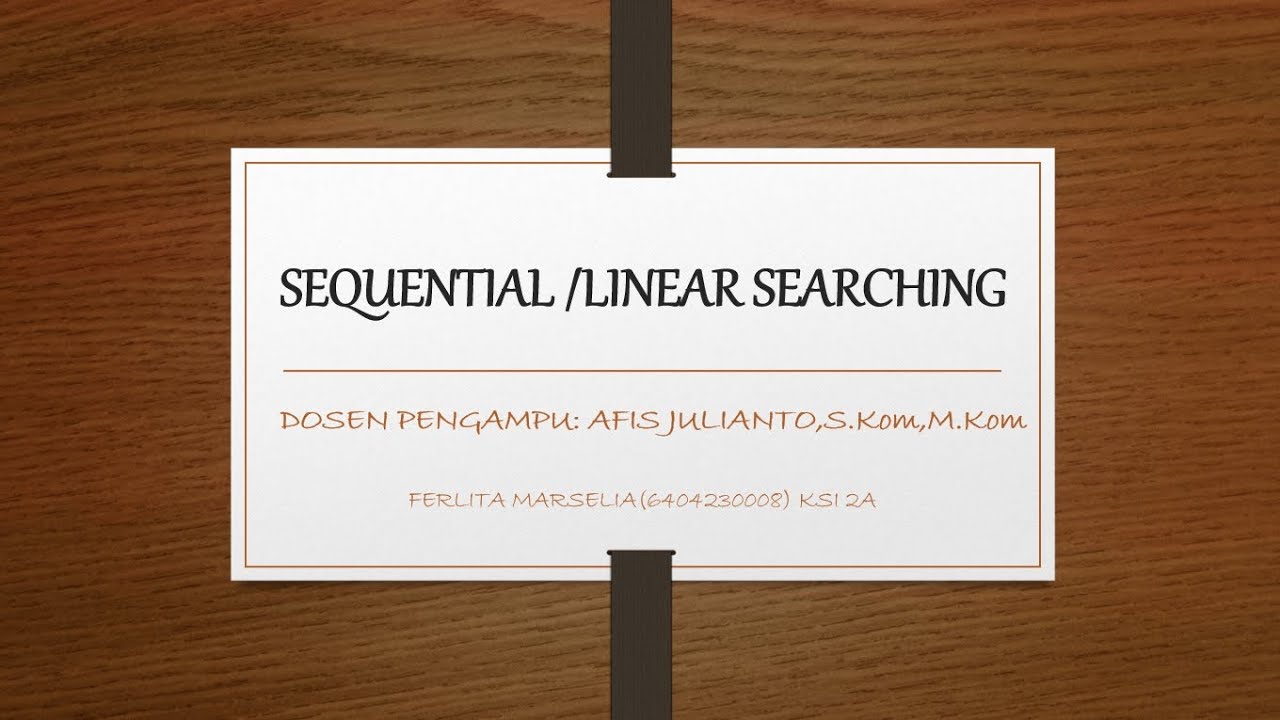 Sequential Linear Searching Youtube