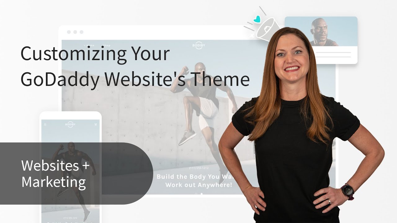 Customizing Your Godaddy Website S Theme Website Builder Demo Youtube