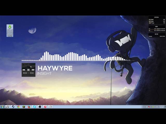 Anime Rainmeter X Visualizer Desktop Optimization