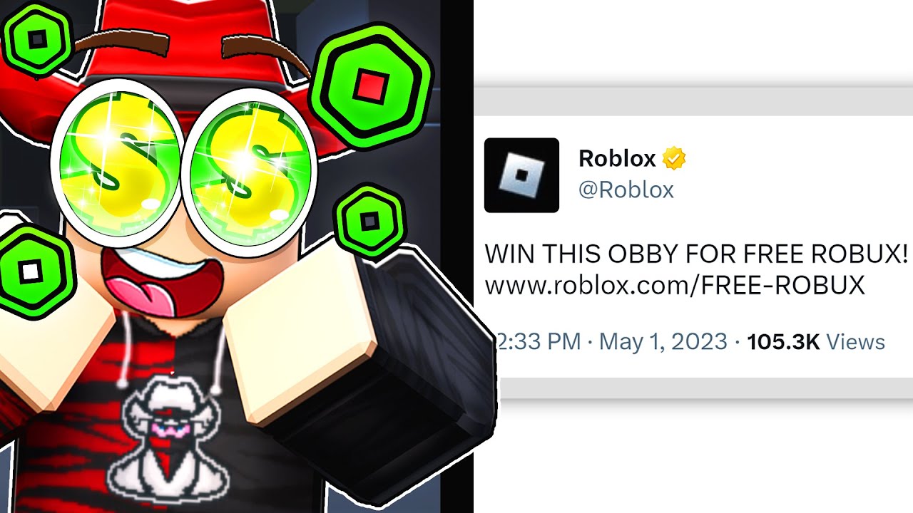 This Roblox Obby Gave Free Robux In Roblox Earn Robux Hardest Roblox