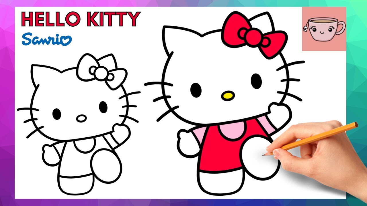 Hello Kitty Nerd Drawings Step By Step