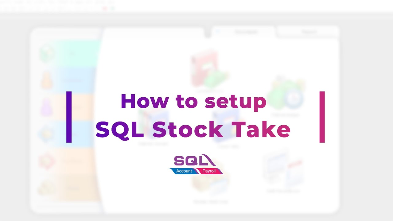 Sql Stock Take 01 How To Setup Stock Take In Sql Account Youtube