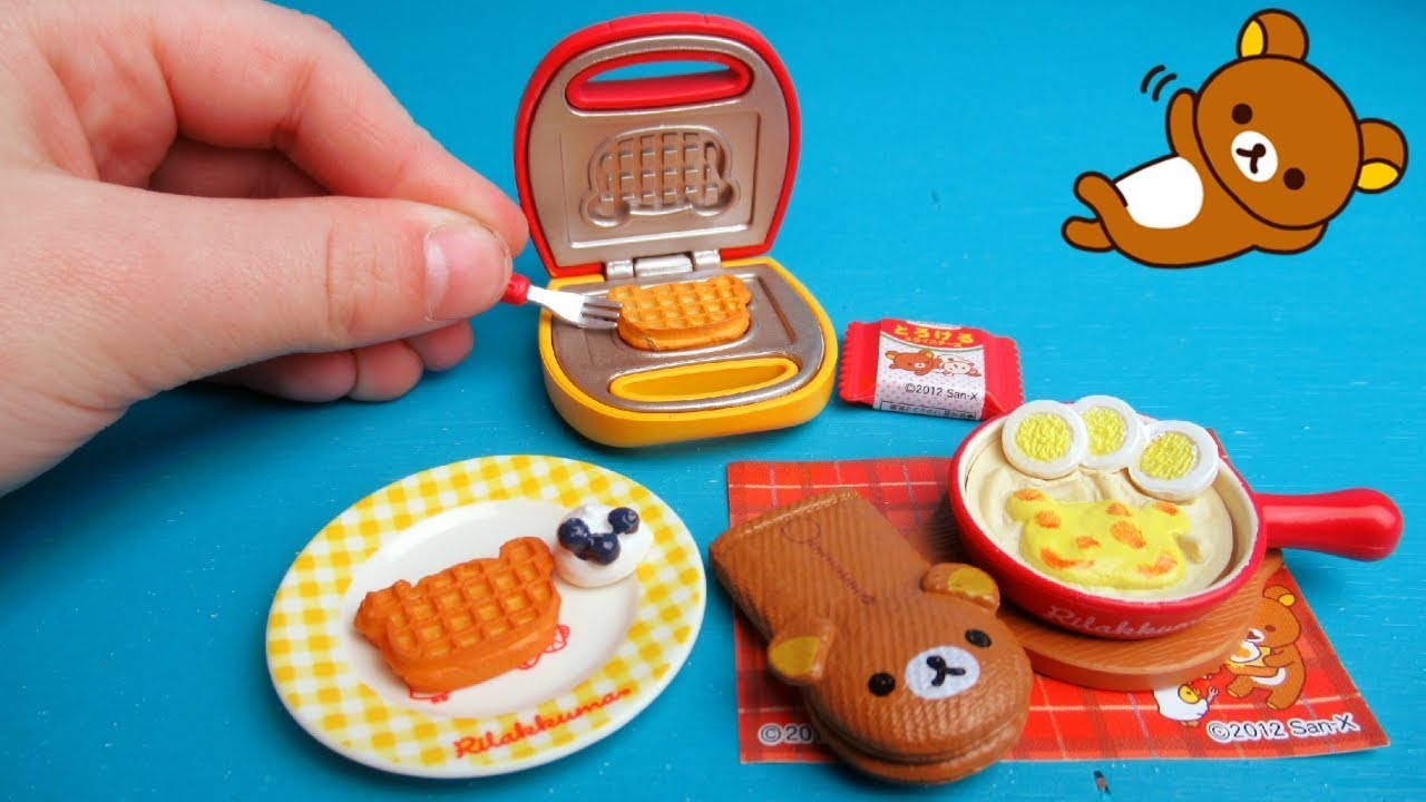 Rilakkuma Re Ment Toy Unboxing And Playing Small Toy Kitchen Stuff