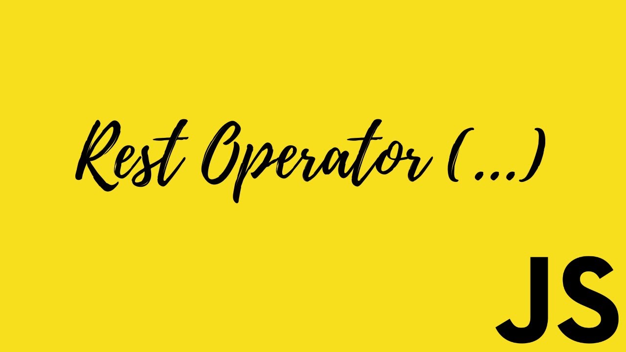 Rest Operator Javascript Youtube