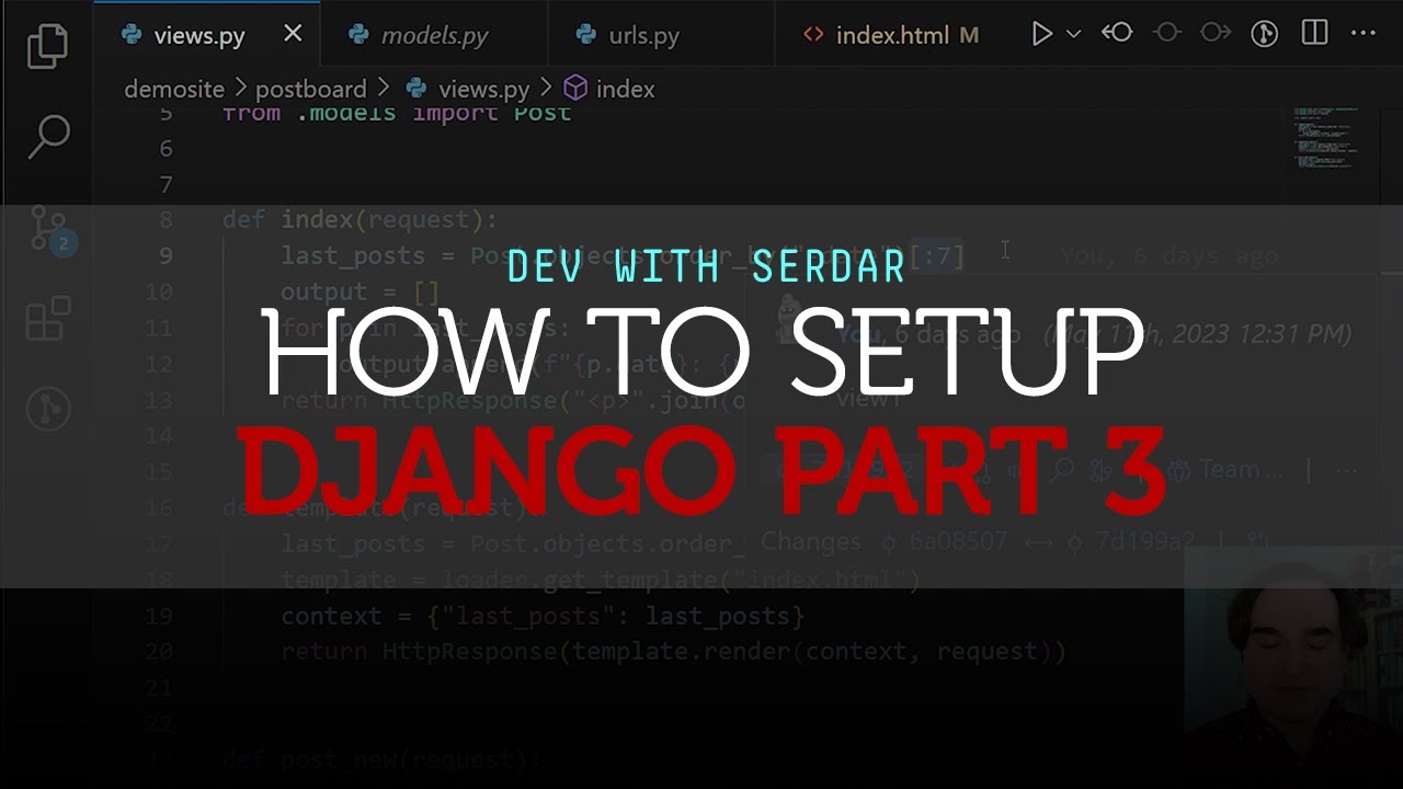 How To Set Up A Django Project In Python Pt 3 Youtube