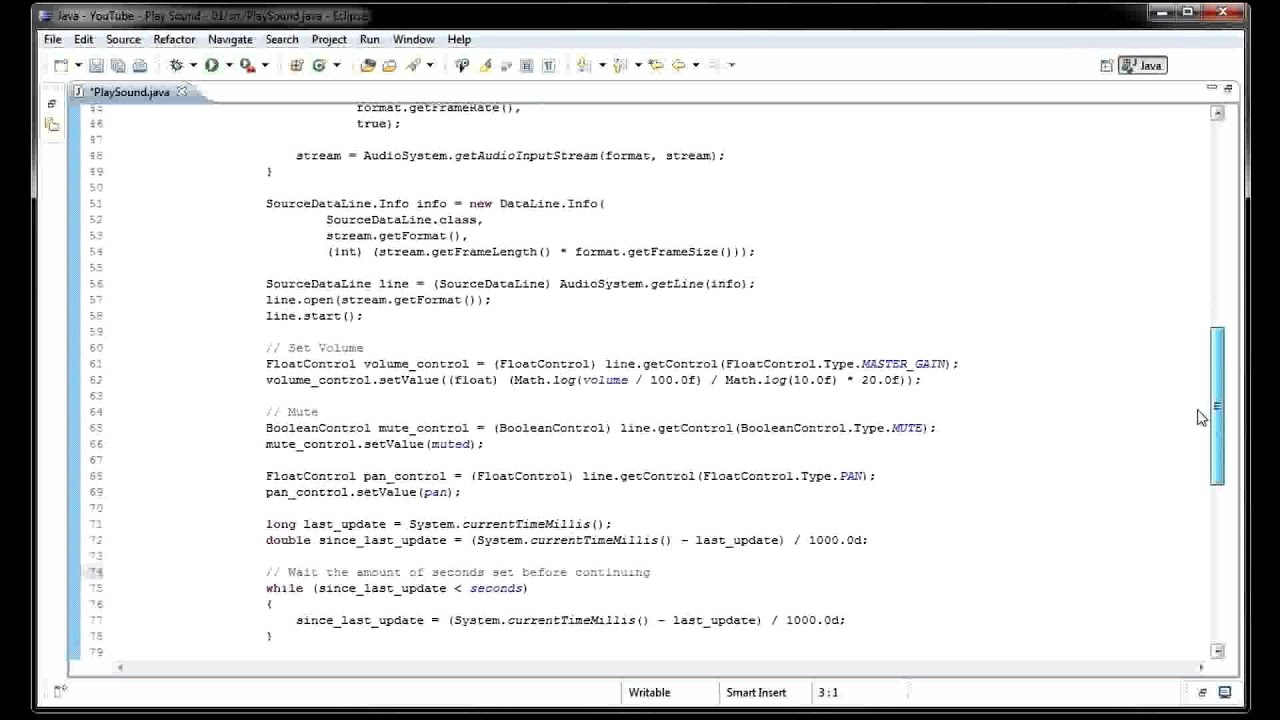 Java Tutorial Play Sound Youtube