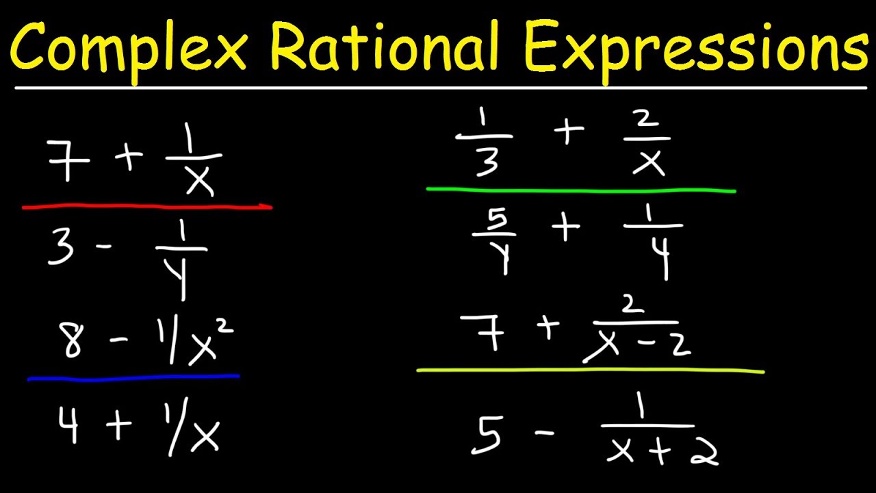 Simplifying Complex Rational Expressions Youtube