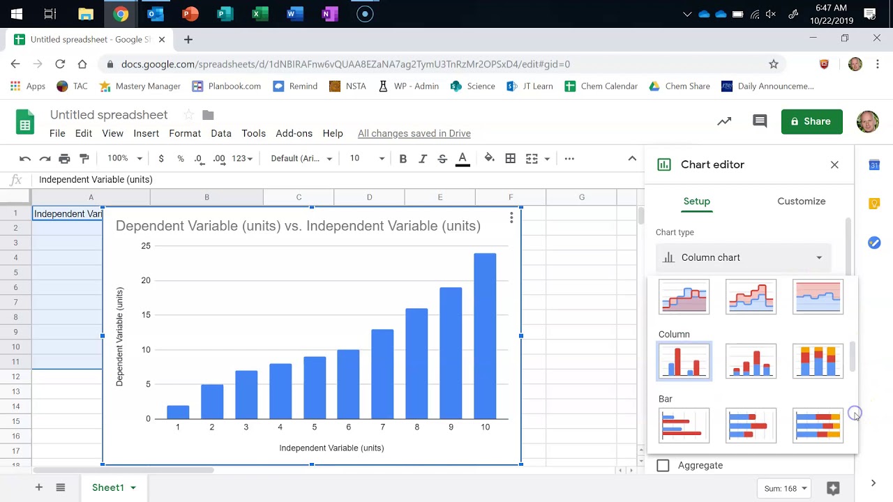 Creating A Scatterplot In Google Sheets Youtube