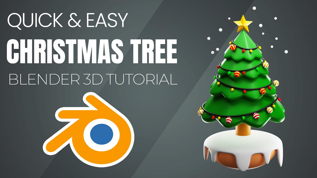 Blender 3d Christmas Tree Modeling Tutorial Quick And Easy Blender