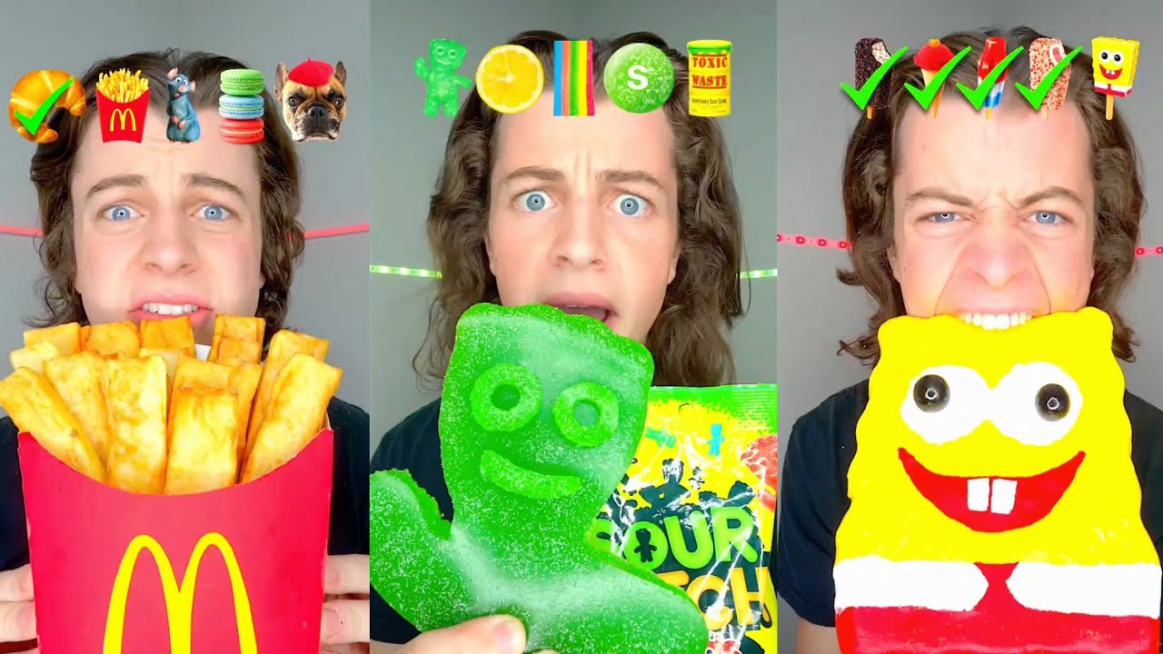 Giant Candy Mukbang Asmr Colorful Gummy Worms Sour Treats