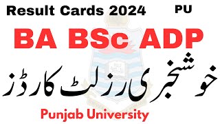 Ba Bsc Adp Results 2024 Pu Original Result Cards 2024 Pu Adp Results ...