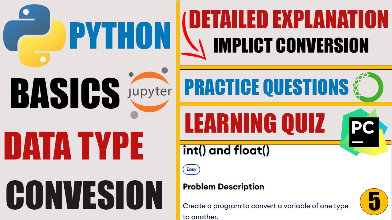 Data Type Conversion In Python Youtube