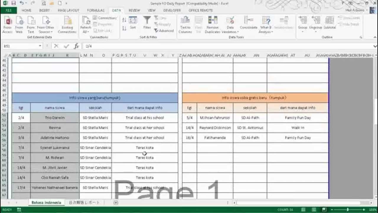 Membuat Fo Daily Report Youtube