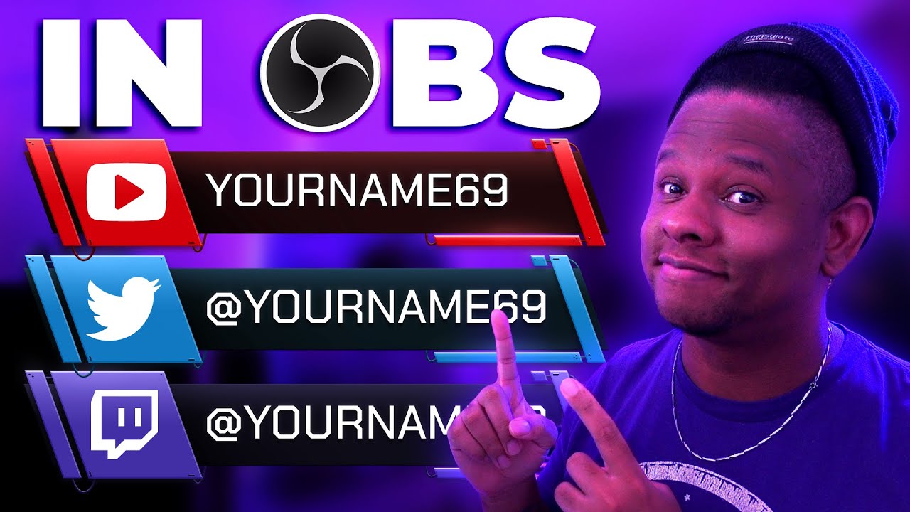 Obs Studio Social Media Popup Free Template Tutorial Youtube