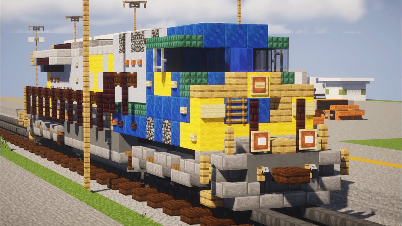 Minecraft Csx Ac6000cw Yn2 Bc2 Train Tutorial Youtube