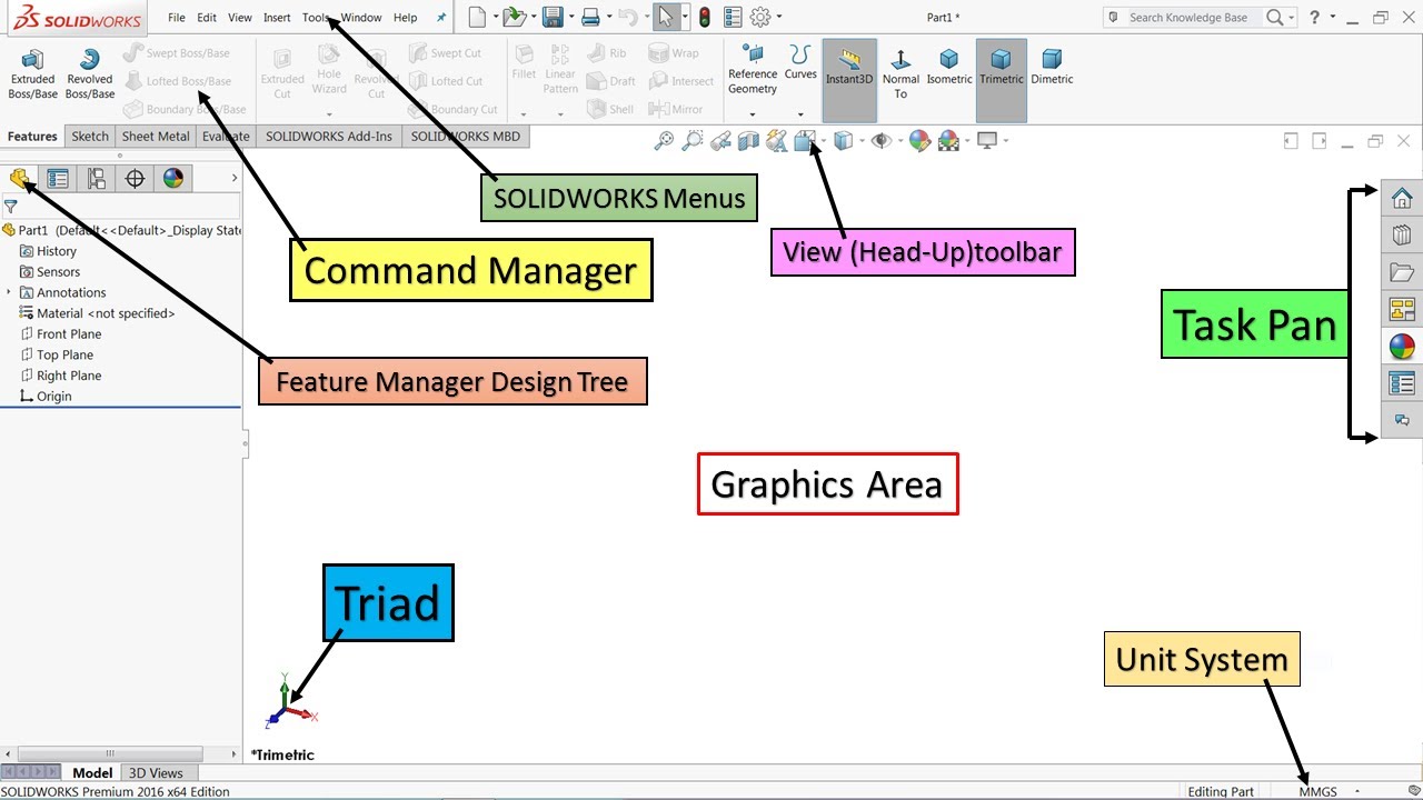 Solidworks Tutorial How To Set Standard Views In Command Manager