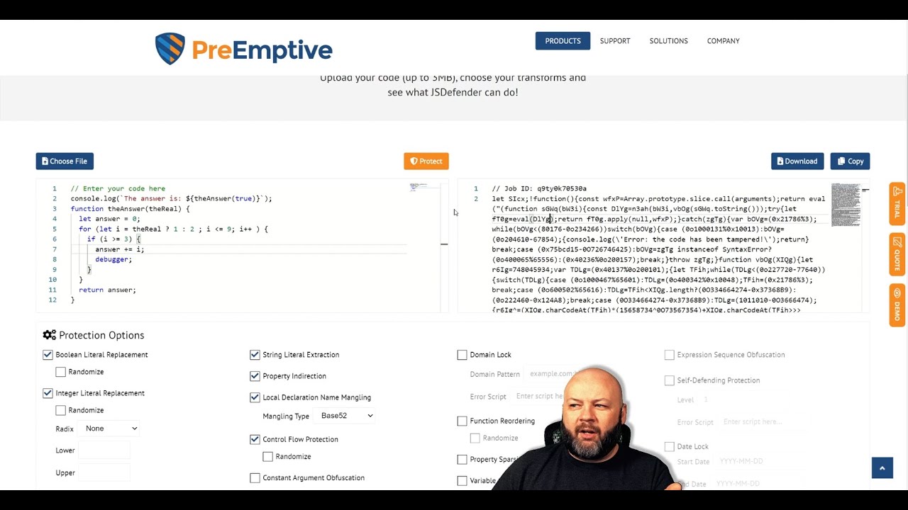 Free Javascript Obfuscation Tool Youtube