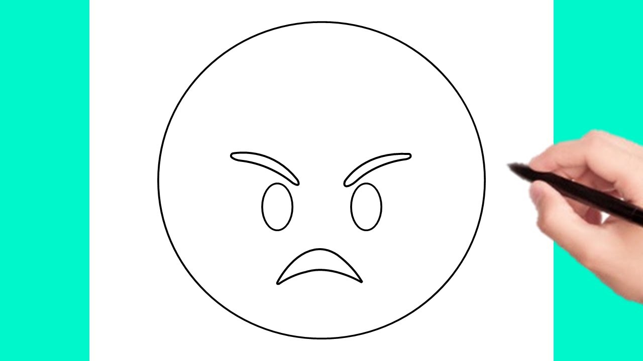 How To Draw Angry Emoji Step By Step Drawing Youtube