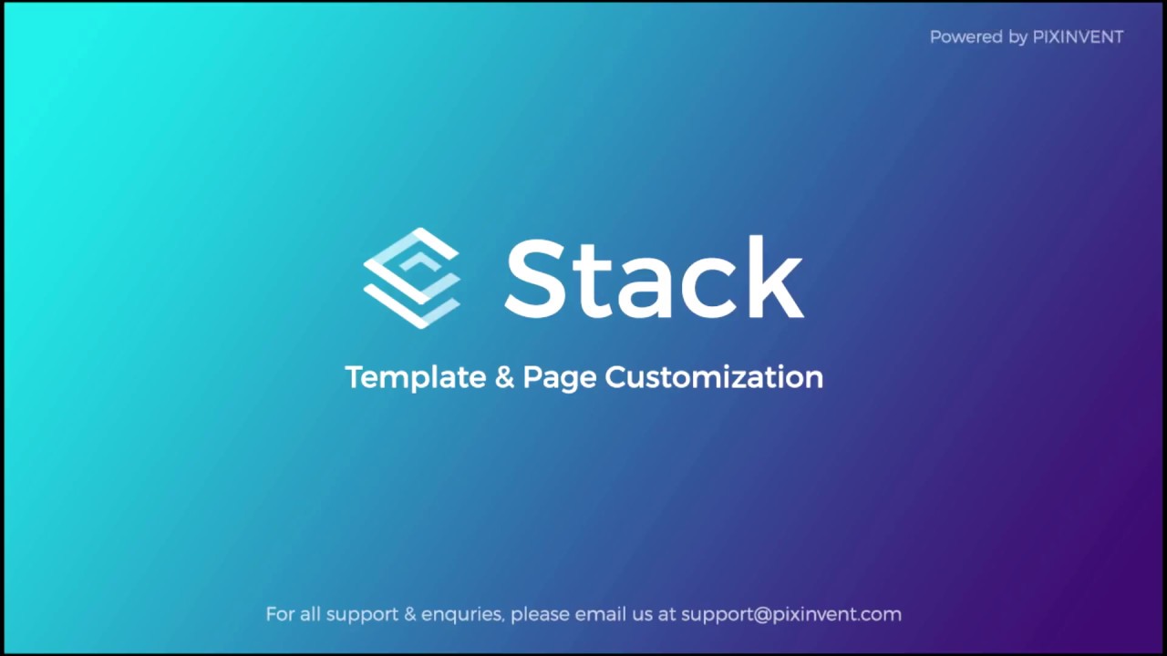 Stack Admin Template Page Customization Youtube
