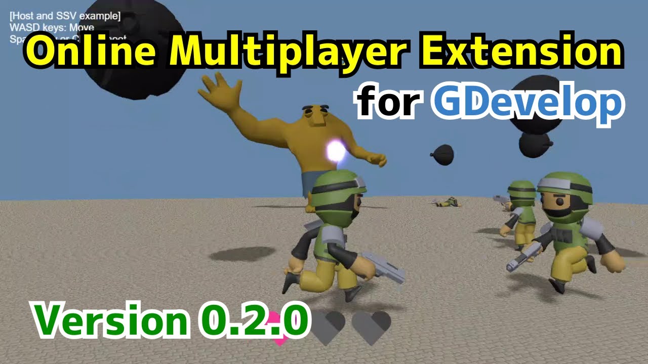 Online Multiplayer Extension For Gdevelop Version 0 2 0 Is Released