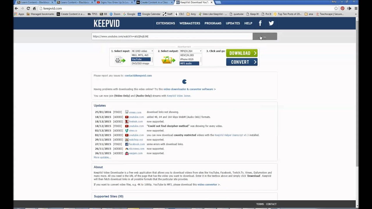 Download Videos Using Keep Vid Youtube