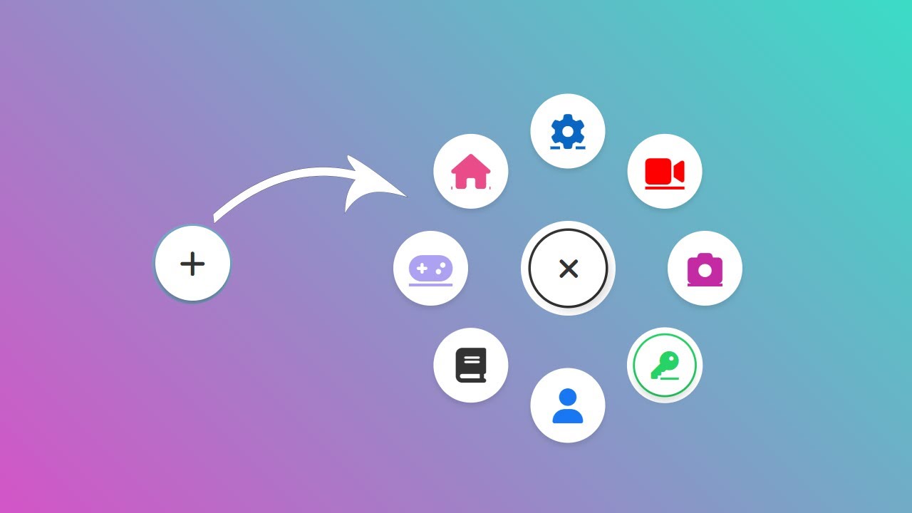 Animated Circular Menu Using Html Css Javascript Youtube