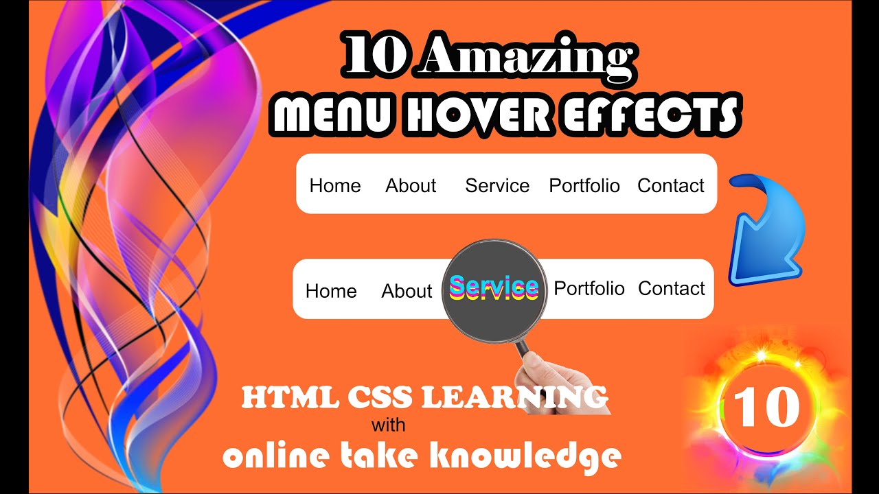 Amazing Menu Hover Effect In Html Css Creative Menu Hover Effect