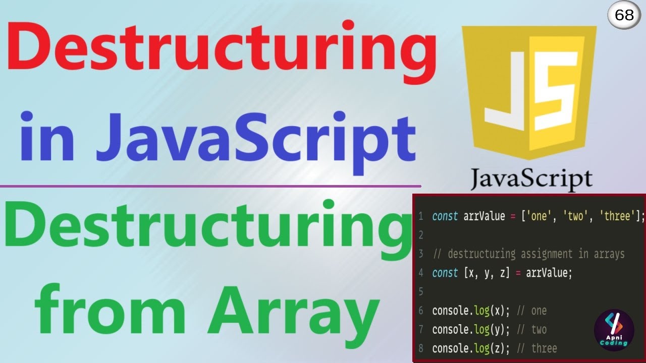 68 Destructuring In Javascript Destructuring From Array In