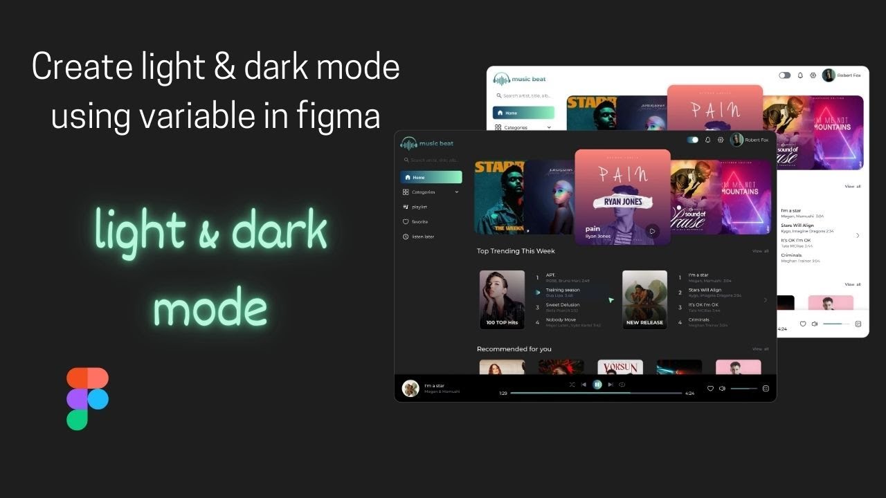 Create Light Dark Modes Using Variables In Figma Youtube