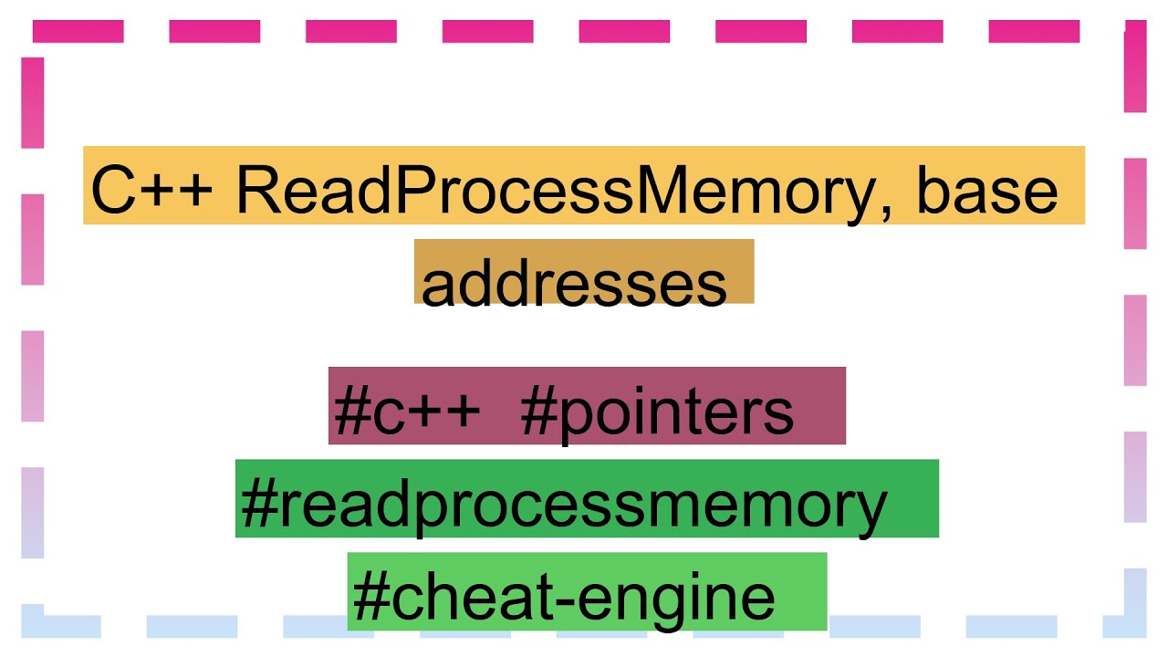 C Readprocessmemory Base Addresses Youtube