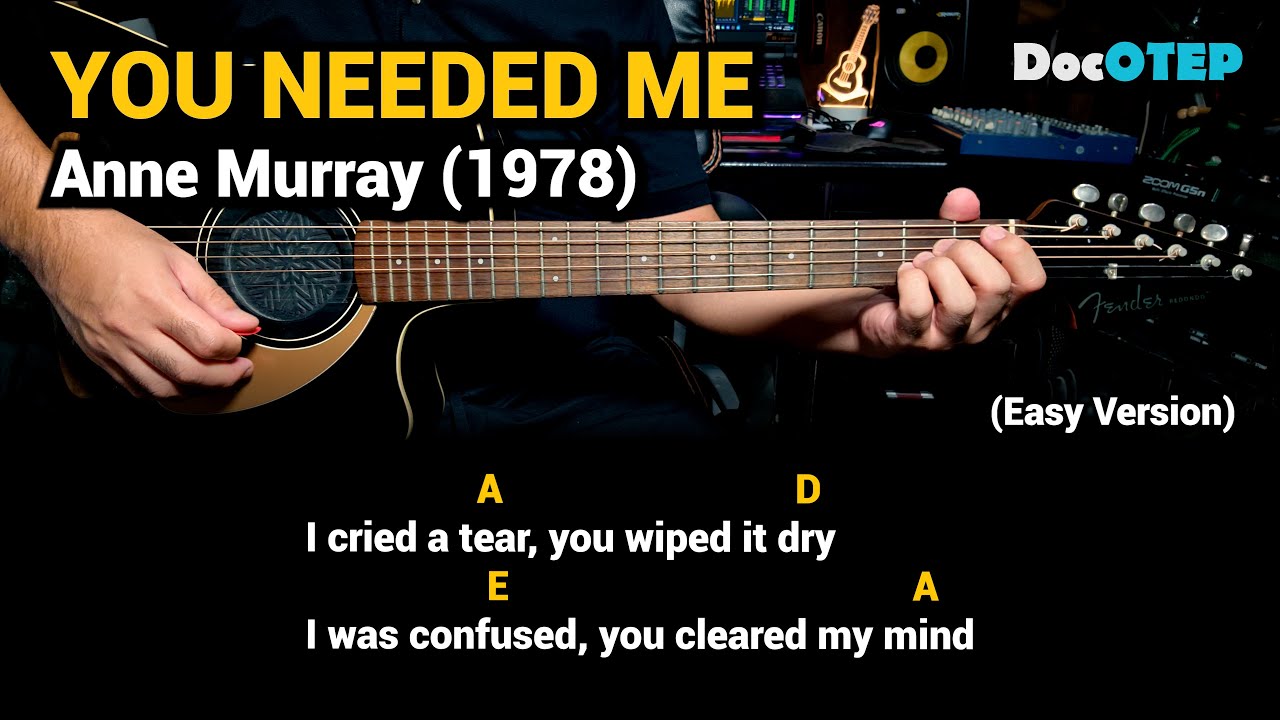 You Needed Me Anne Murray 1978 Easy Guitar Chords Tutorial With