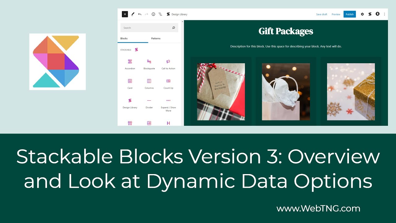 Stackable Blocks Version 3 Overview And Look At Dynamic Data Options