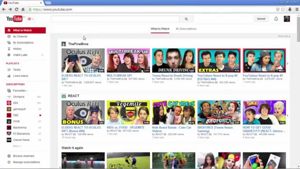 New Layout 2014 September Youtube