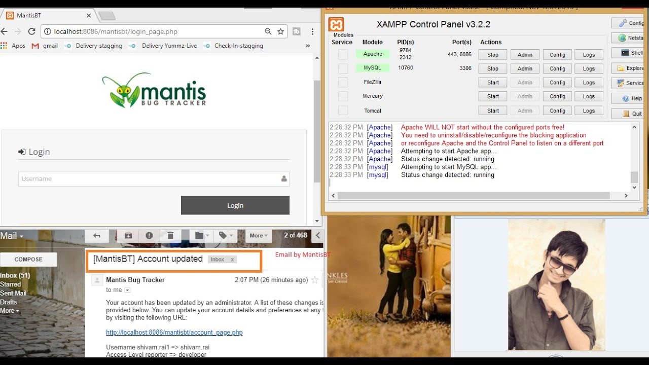 How To Install Mantisbt Bugtracking Tool Email Configuration In Xampp