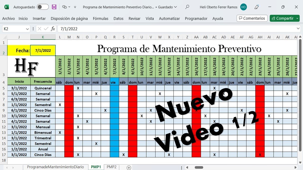 Plantilla Excel Para Mantenimiento Preventivo Descarga Gratis