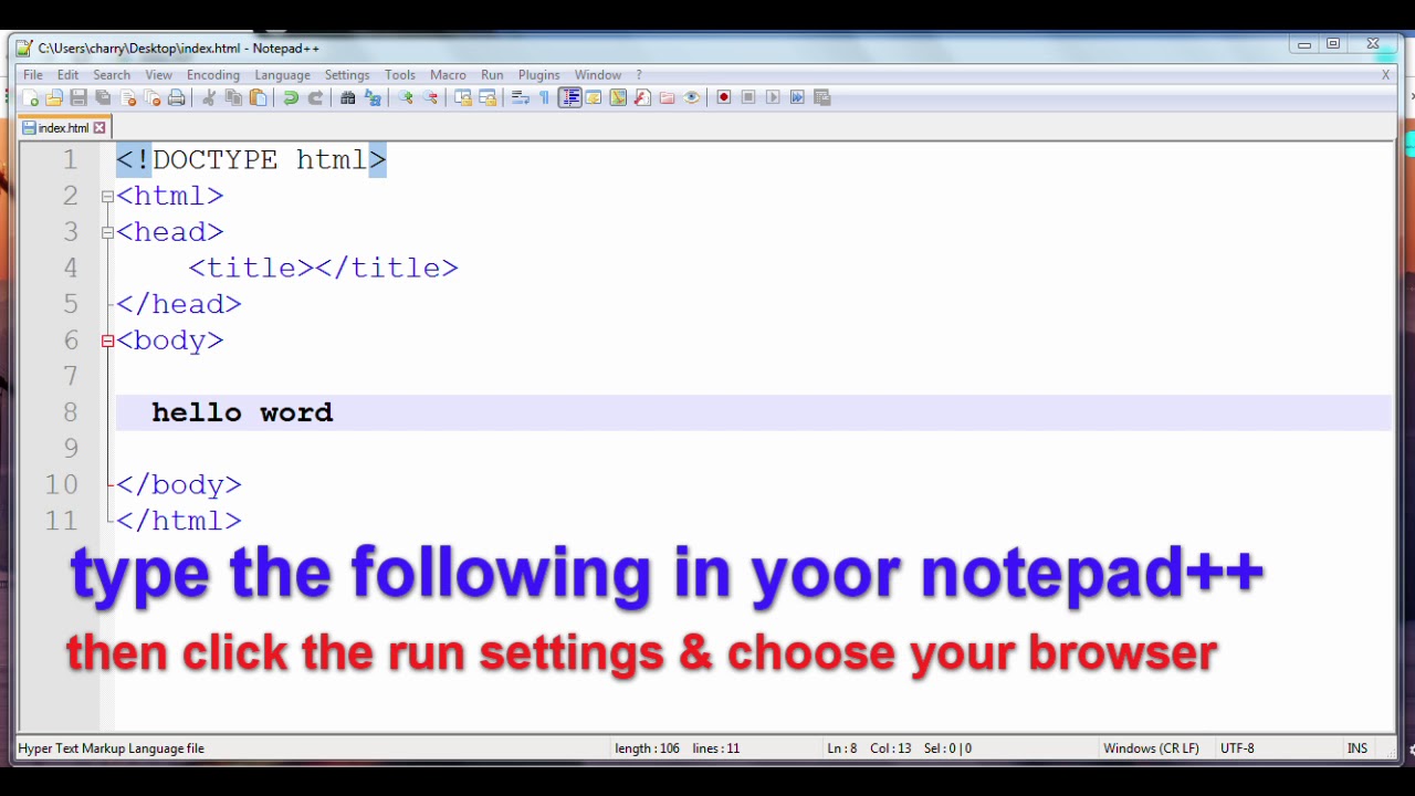 Html Basic Tutorial Part 1 Youtube