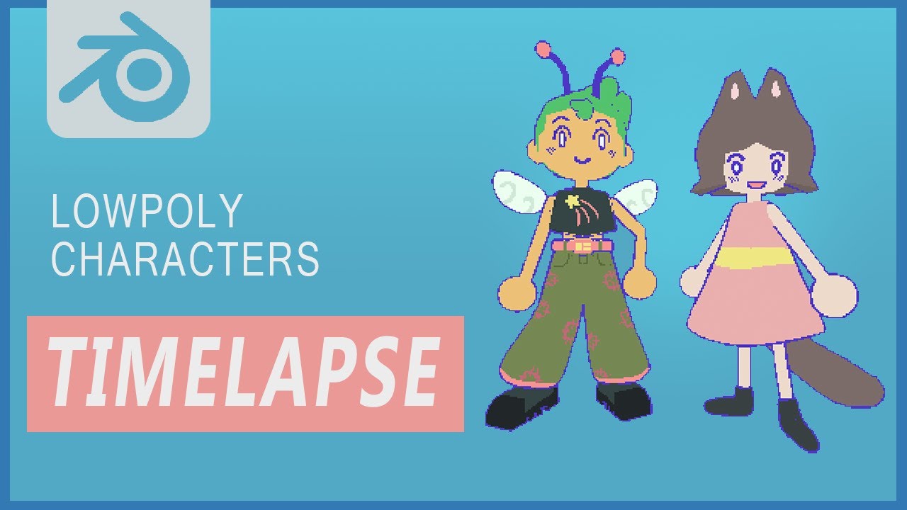 Cute Low Poly Characters Timelapse Commentary Youtube