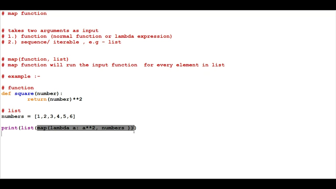 Python Tutorial In Hindi 76 Map Function Youtube