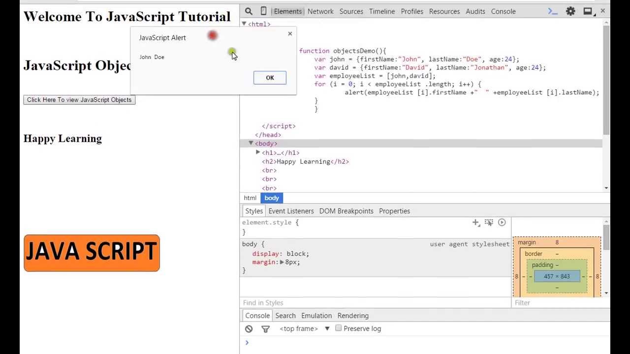 How To Create Objects In Javascript Demo Youtube