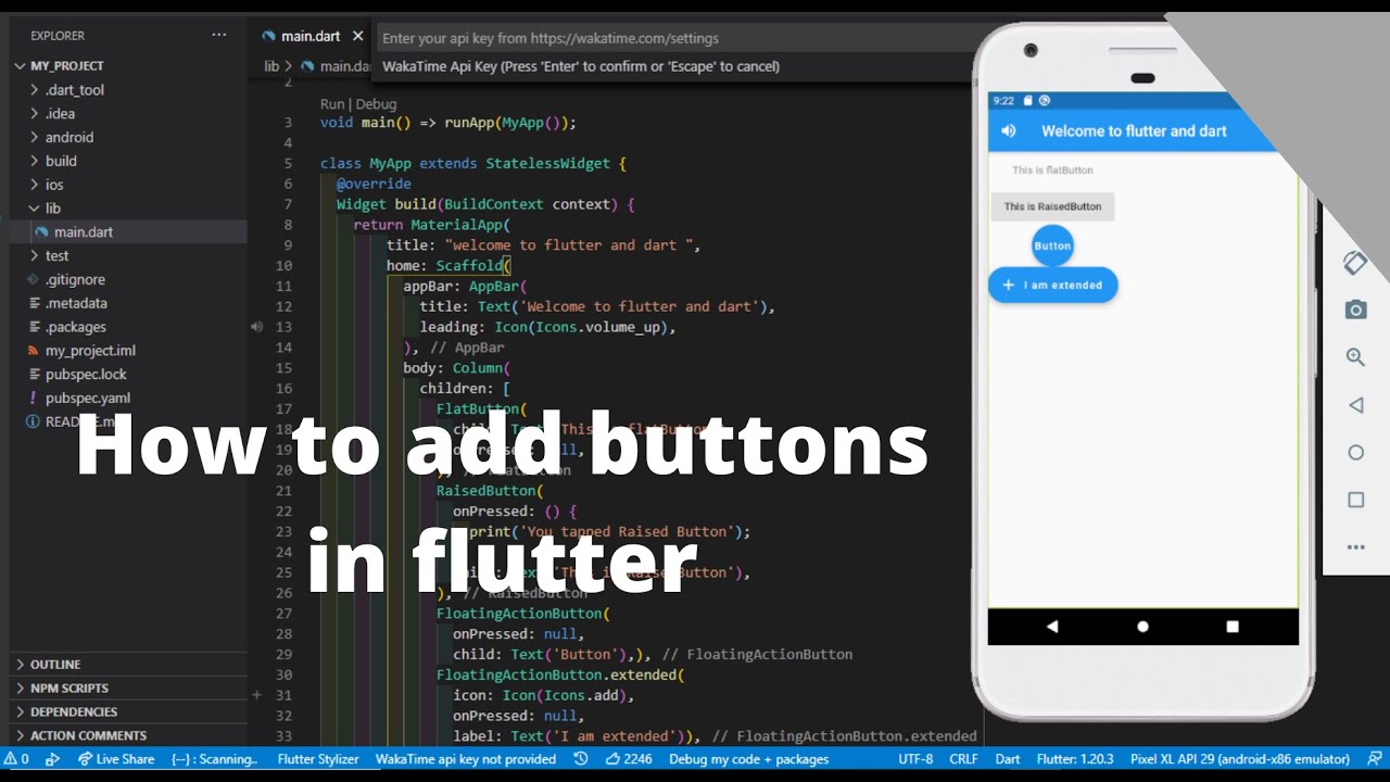 Button Widgets In Flutter Flat Raised Icon And Floating Action