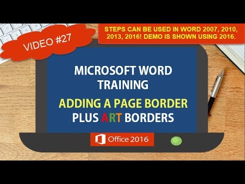 Adding A Page Border Art Borders Featuring Word 2016 Word Tips