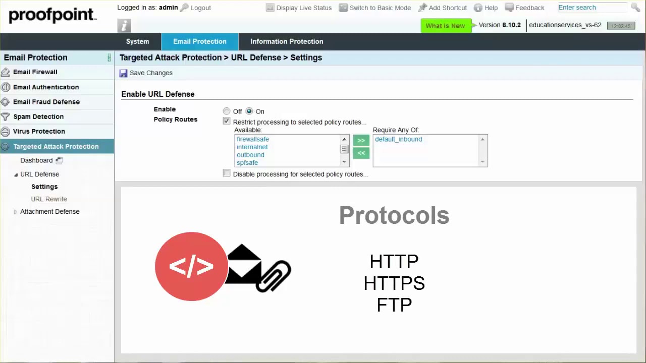 Proofpoint Tap Malicious Url Defense Configuration Tutorial Youtube