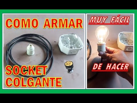 Como Armar Un Socket Para Foco Soquete Colgante Casero Youtube