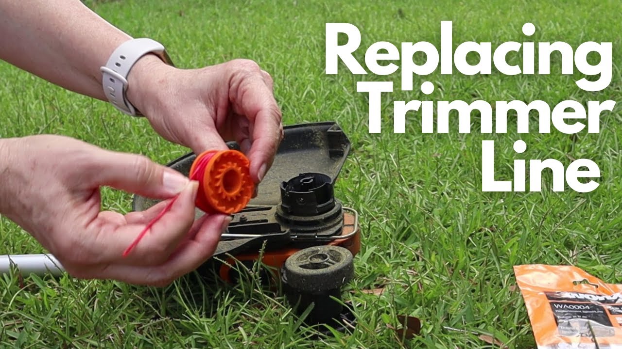 How To Replace String Trimmer Edger Line Easy Worx Trimmer Spool Line