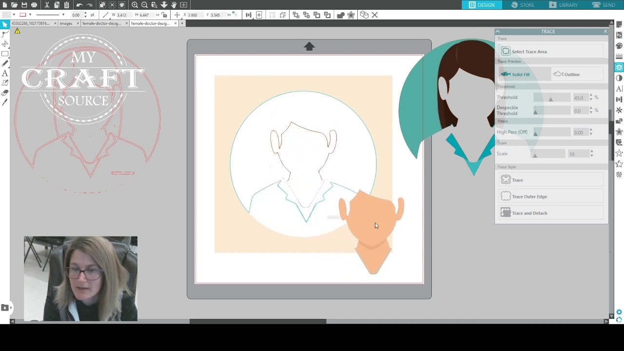 Tracing Tool In Silhouette Basic Edition Youtube