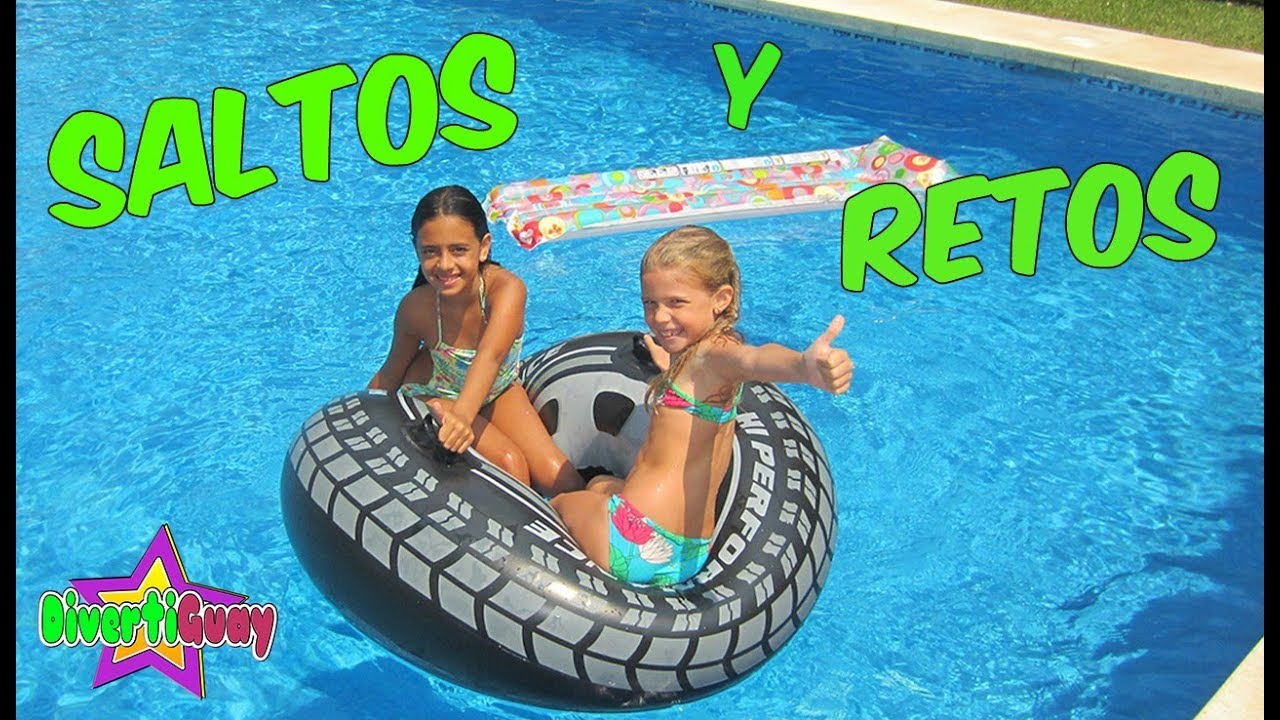 Retos Y Saltos A La Piscina Con Mi Amiga Divertiguay Youtube
