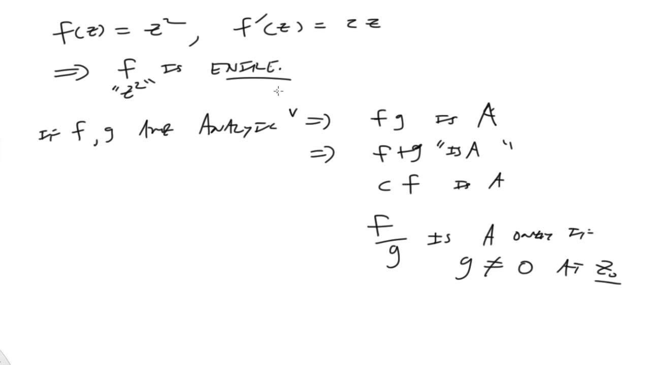 Analytic Functions Youtube