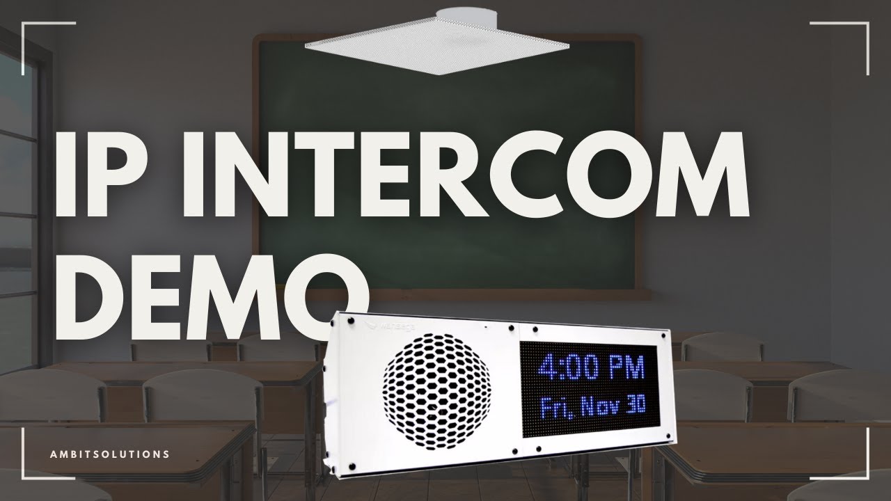 Ip Intercom Demo With Pre Recorded Messages And Alerts For School